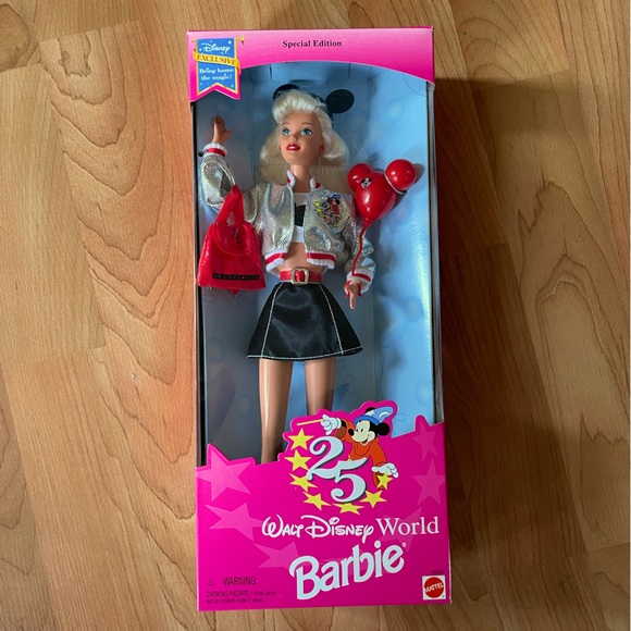 Mattel | Toys | Vintage Walt Disney World Barbie 25 Anniversary | Poshmark